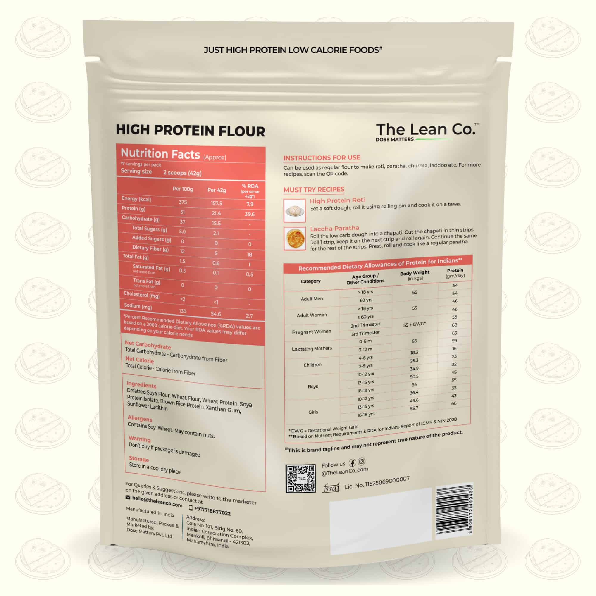 High Protein Flour – The Lean Co.®